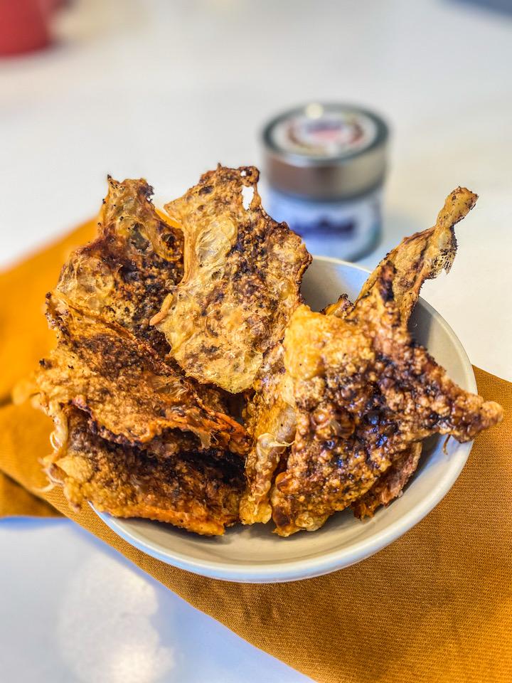 Baked Chicken Skin Chicharrónes | Recipeish | Gustus Vitae